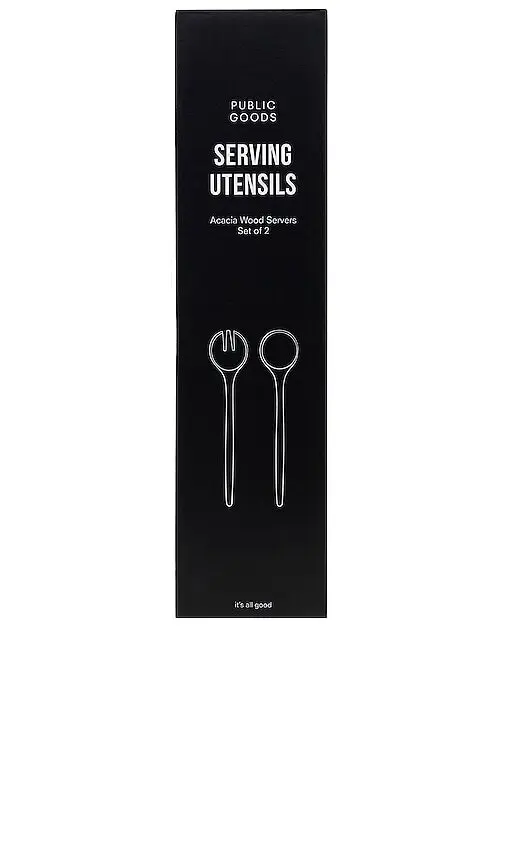 PUBLIC GOODS Acacia Salad Serving Utensils Set Of 2 In Tan