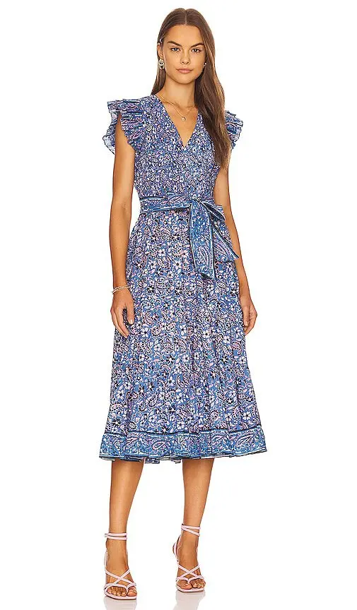 Cleobella Autumn Midi Dress In Blue - Paisley Print | Editorialist