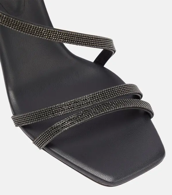 Brunello Cucinelli Embellished Leather Sandals