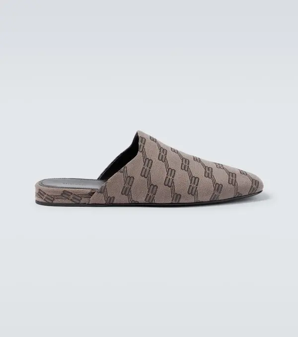 Balenciaga Cozy Bb Monogram Jacquard Slippers