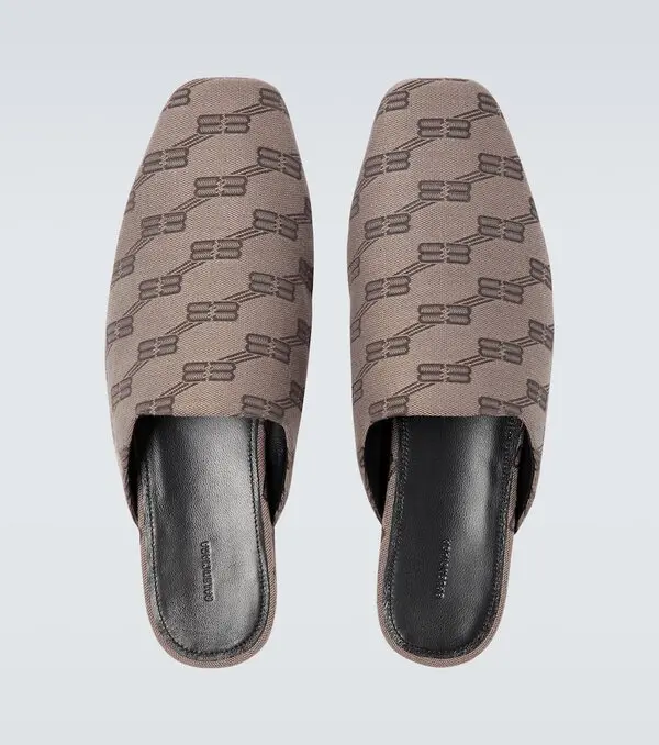 Balenciaga Cozy Bb Monogram Jacquard Slippers