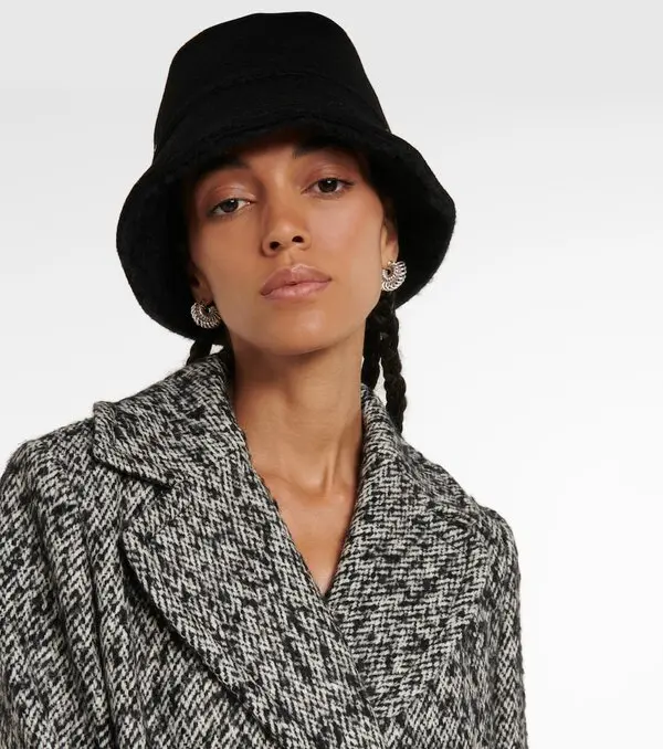 Max Mara Fiducia Logo Bucket Hat - Black
