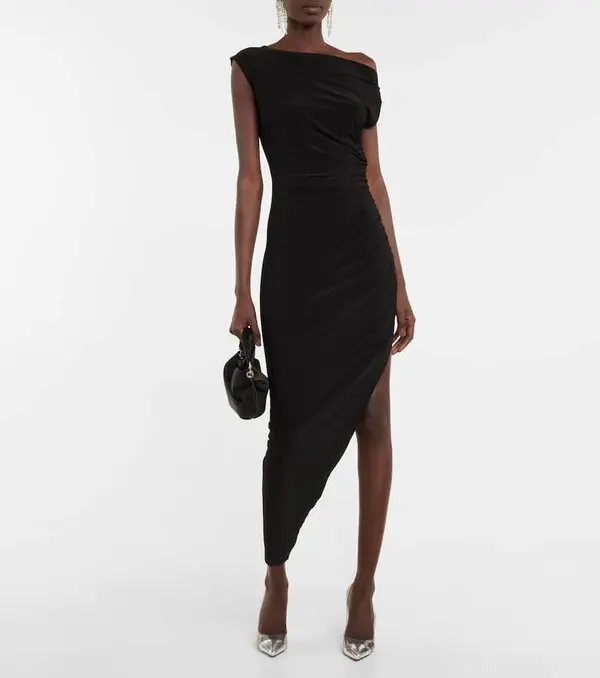 Norma Kamali Off-shoulder Jersey Gown