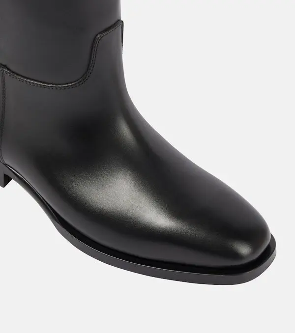 THE ROW Grunge Leather Knee-high Boots