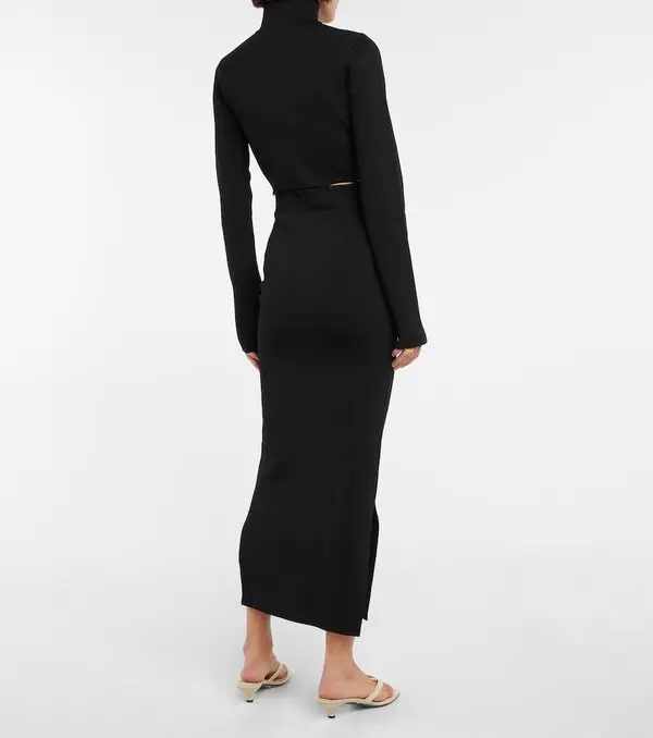 Nanushka Kaida Mockneck Cut-out Midi Dress