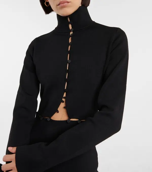 Nanushka Kaida Mockneck Cut-out Midi Dress