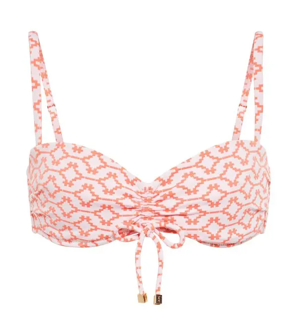 Heidi Klein Antigua Printed Bikini Top - Pink
