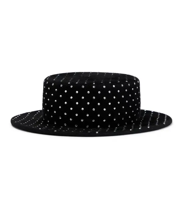 Ruslan Baginskiy Embellished Canotier Hat