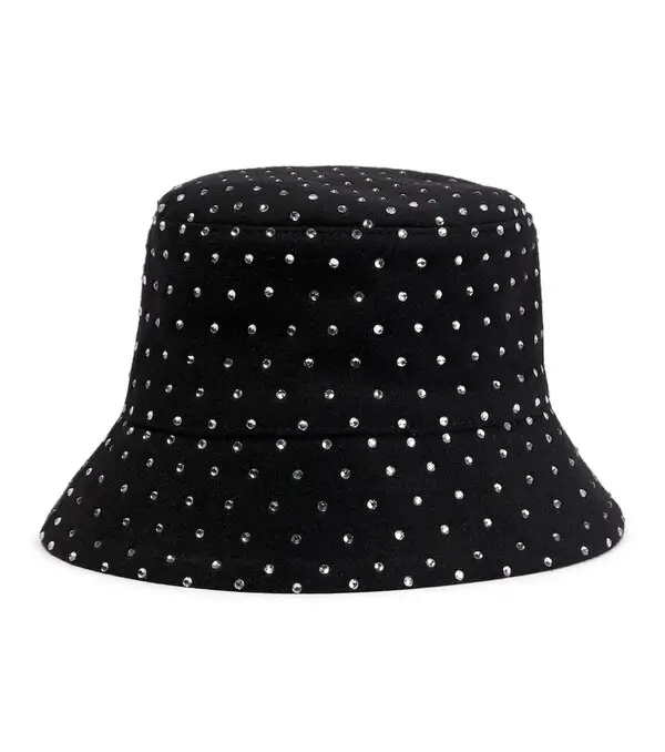 Ruslan Baginskiy Embellished Wool Bucket Hat - Black
