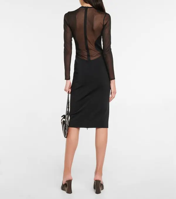 Alaïa Semi-sheer Paneled Minidress