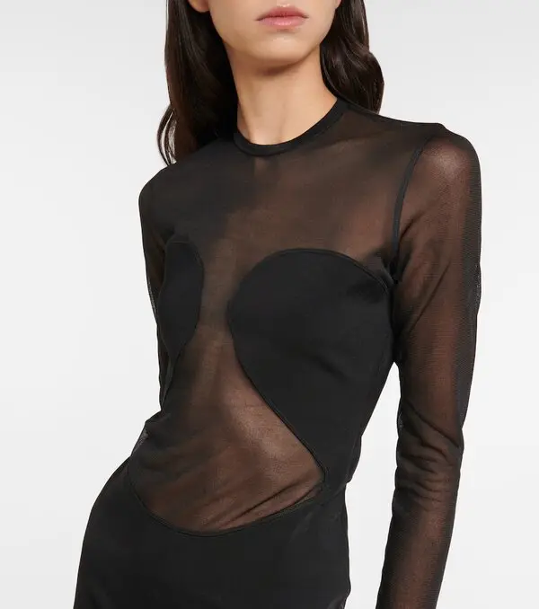Alaïa Semi-sheer Paneled Minidress