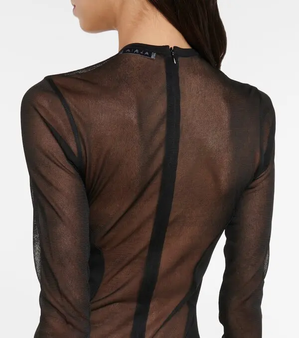 Alaïa Semi-sheer Paneled Minidress