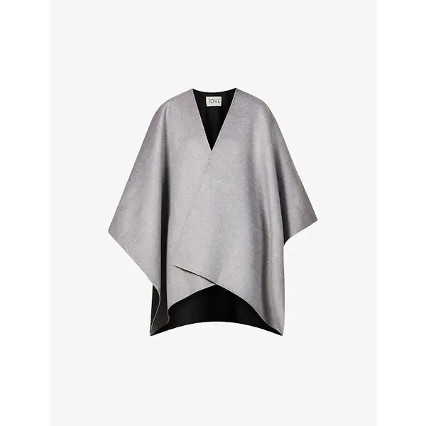 Tove Aria Asymmetric Wool-blend Cape