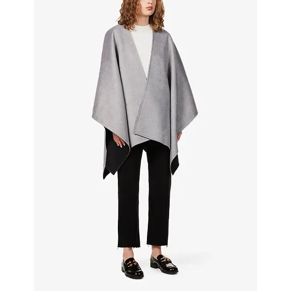Tove Aria Asymmetric Wool-blend Cape