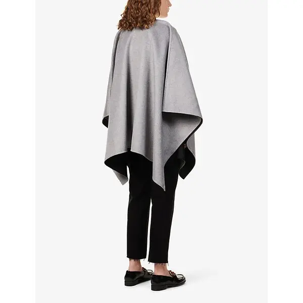 Tove Aria Asymmetric Wool-blend Cape