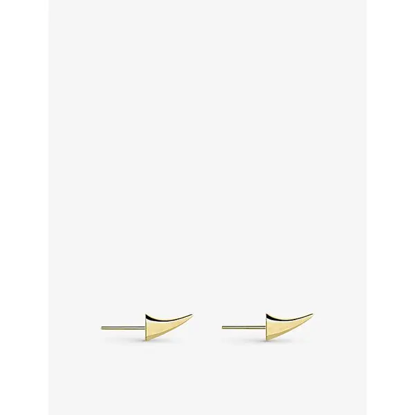SHAUN LEANE Rose Thorn Stud Earrings - Yellow Gold Vermeil