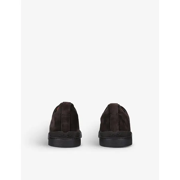 Zegna Triple Stitch Leather And Fabric Low-top Trainers