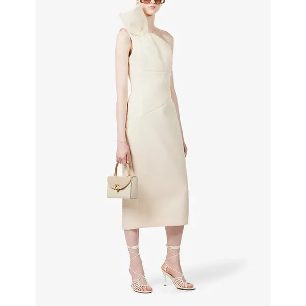 Rachel Gilbert Miche One-shoulder Woven Midi Dress