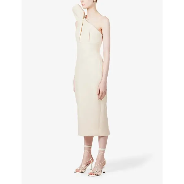 Rachel Gilbert Miche One-shoulder Woven Midi Dress