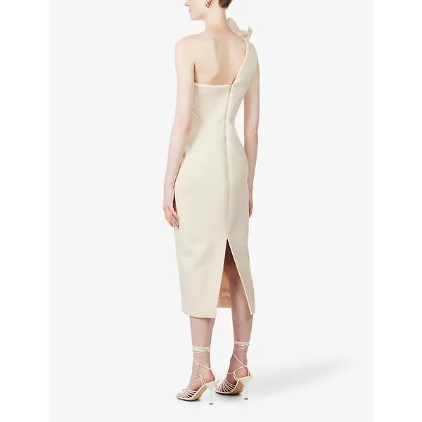 Rachel Gilbert Miche One-shoulder Woven Midi Dress