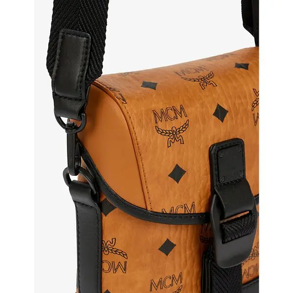 Mcm Portuna Faux-Leather Cross-Body Bag - Cognac | Editorialist