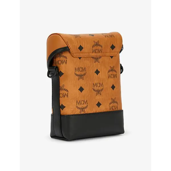 Mcm Portuna Faux-Leather Cross-Body Bag - Cognac | Editorialist