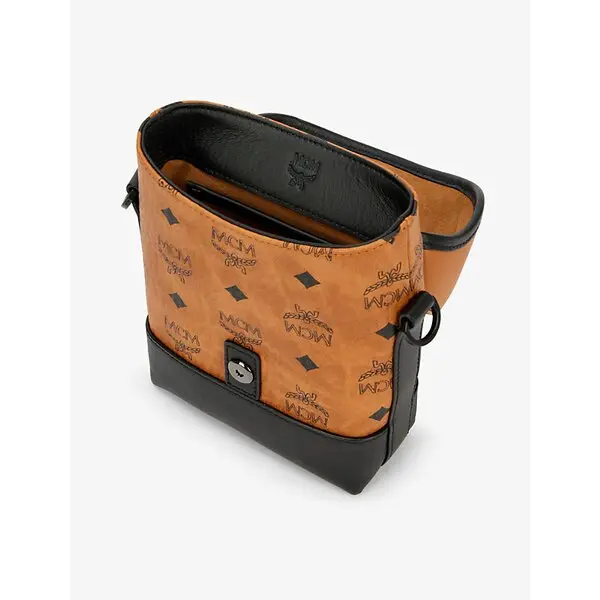 Mcm Portuna Faux-Leather Cross-Body Bag - Cognac | Editorialist