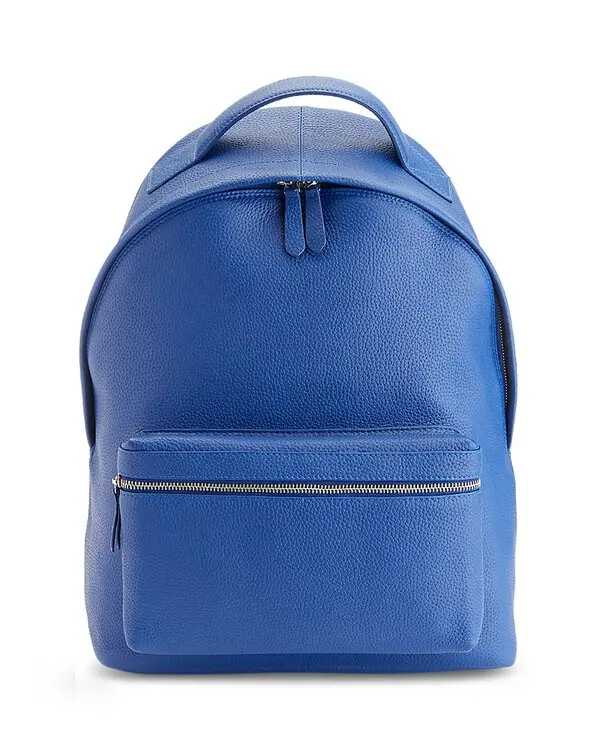 ROYCE NEW YORK 13-in. Laptop Pebbled Leather Backpack - Cobalt Blue