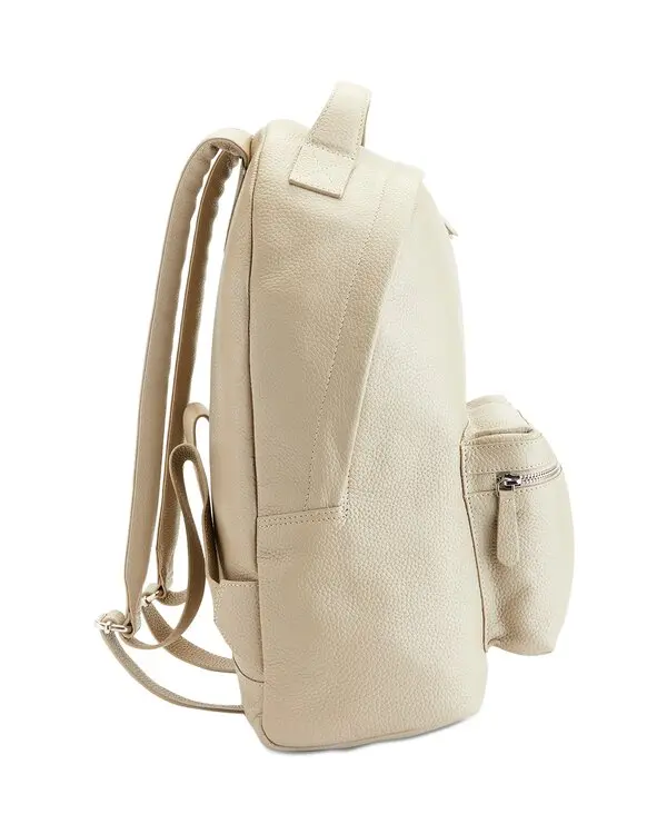 ROYCE NEW YORK 13-in. Laptop Pebbled Leather Backpack - Taupe
