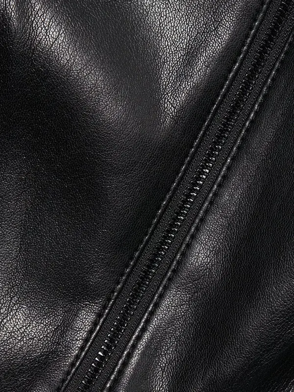 Alice + Olivia Ellis Zip-front Faux Leather Minidress