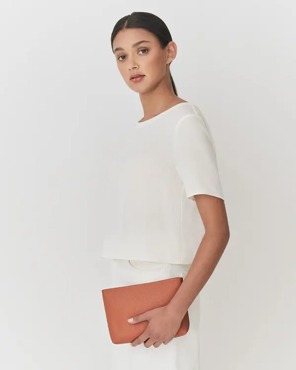 Cuyana Mini Zipper Pouch - Terracotta