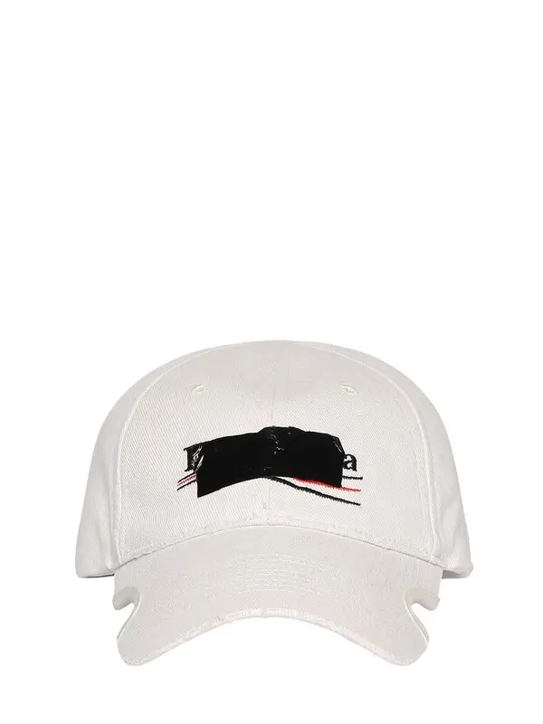 Balenciaga Gaffer Cotton Hat In Ecru - 40% Off | Editorialist