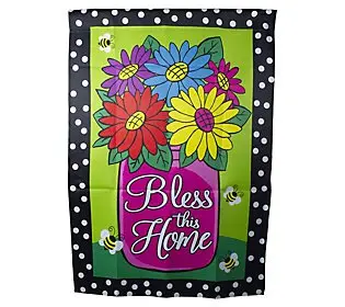 NORTHLIGHT Bless This Home Bouquet With Vase Fl G 28' X 40 - One-color
