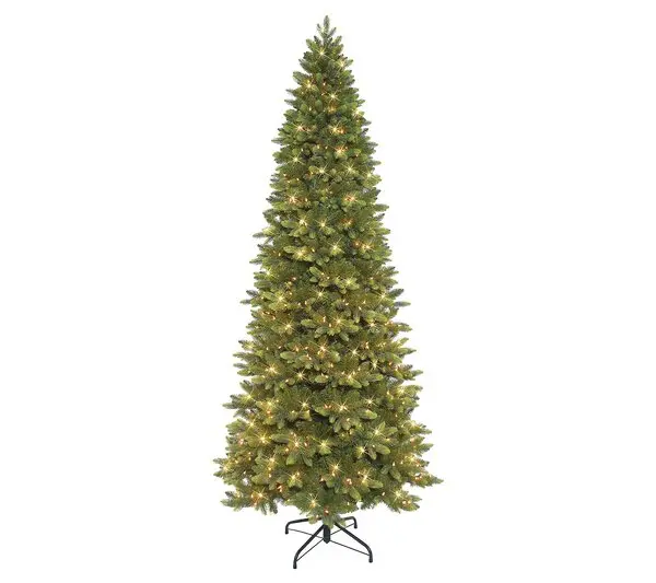 PULEO INTERNATIONAL 9 Ft Pre-lit Slim Westford Pruce Tree - One-color