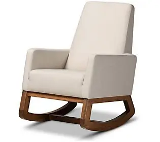 BAXTON STUDIO Yashiya Mid-century Retro Modern Ocking Chair - One-color
