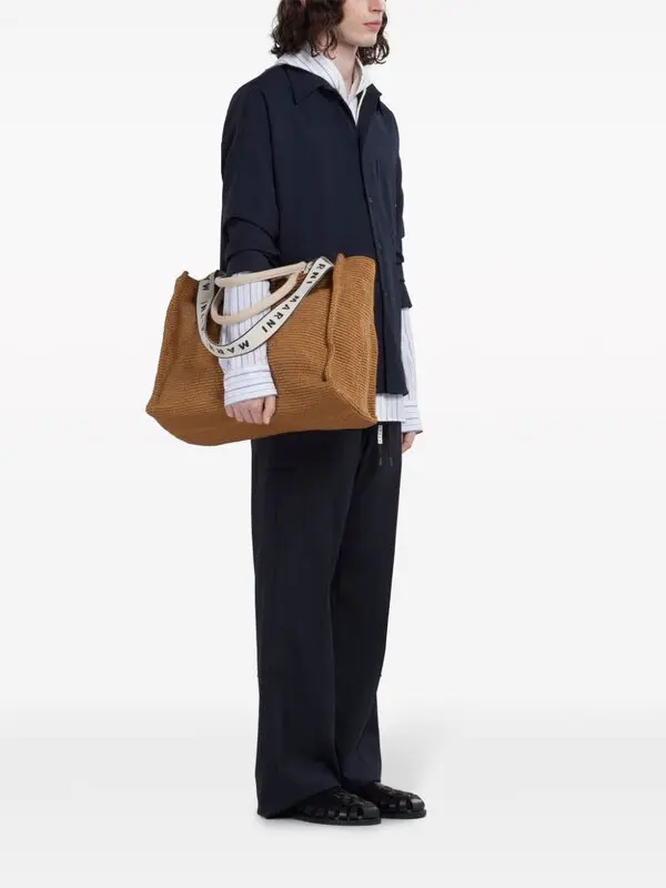 Marni Logo-tag Long-sleeve Shirt - Blue