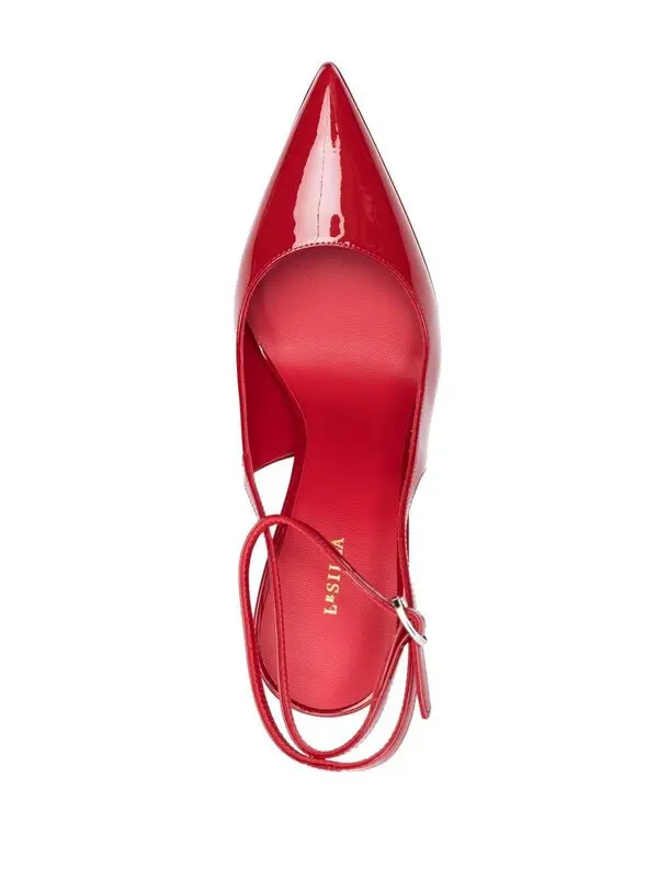 LE SILLA 145mm Uma Patent Leather Pumps - Red