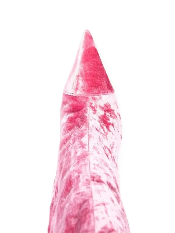 Alexandre Vauthier Stiletto-heel Velvet Boots - Pink