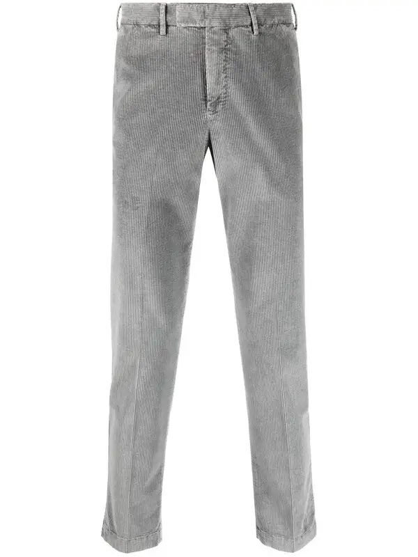 PT TORINO Corduroy Straight-leg Trousers - Grey