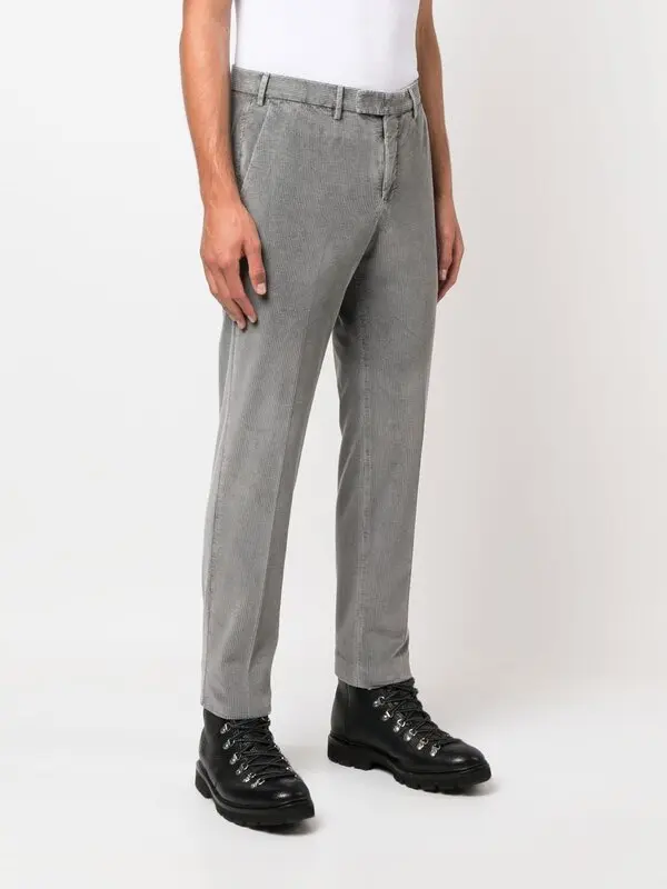 PT TORINO Corduroy Straight-leg Trousers - Grey