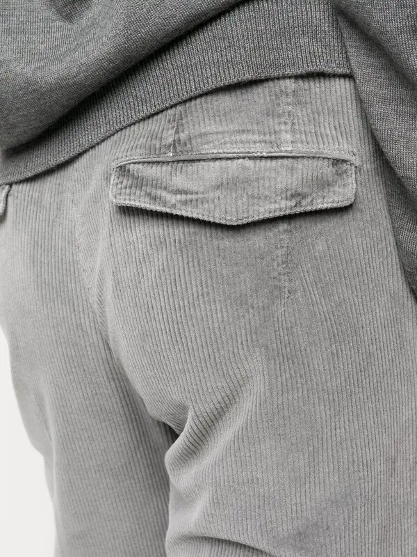 PT TORINO Corduroy Straight-leg Trousers - Grey