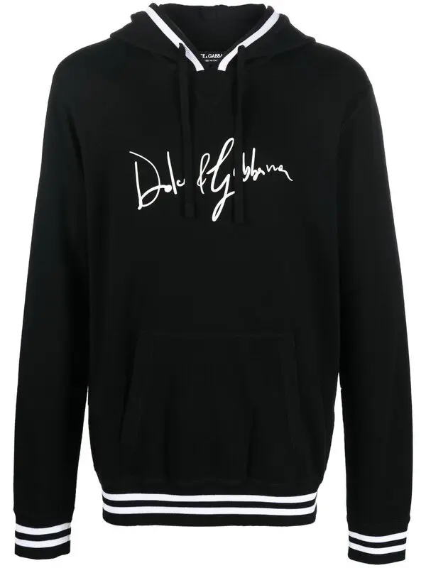 Dolce & Gabbana Logo-print Detail Drawstring Hoodie