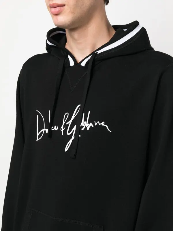 Dolce & Gabbana Logo-print Detail Drawstring Hoodie