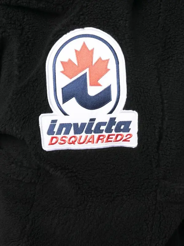 Dsquared2 Fleece Hoodie With Logo Patch