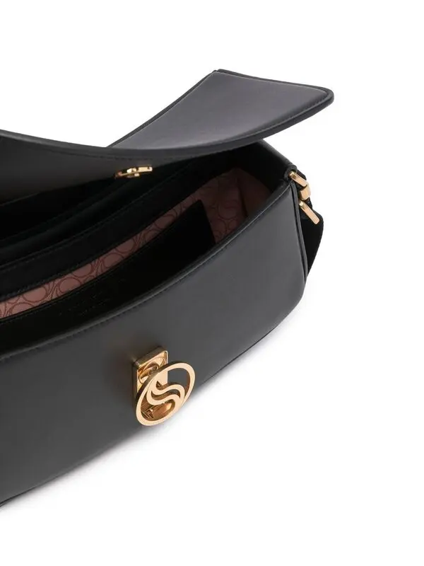 Stella McCartney Logo Clasp Flap Bag - Black