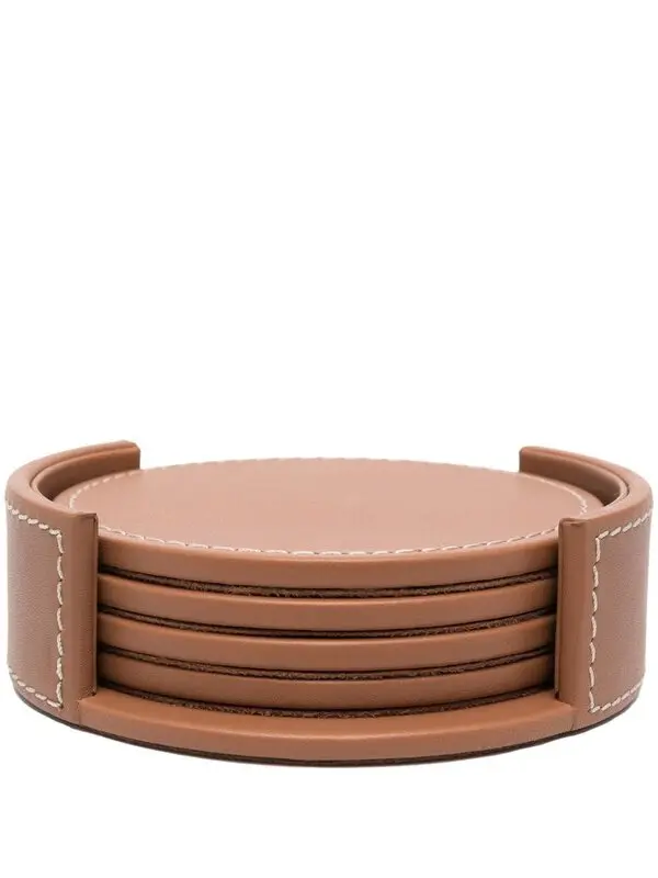 Ralph Lauren Wyatt Leather Coasters
