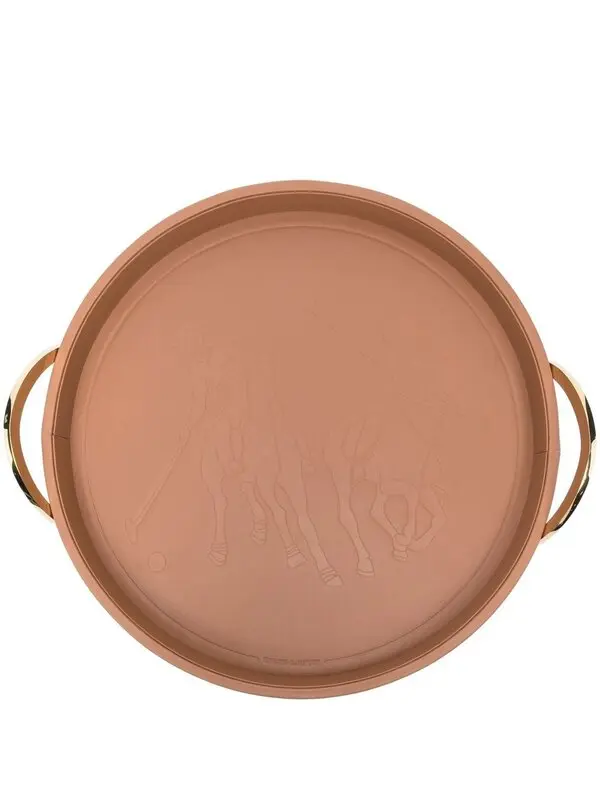 Ralph Lauren Garrett Leather Embossed-print Tray - Neutrals