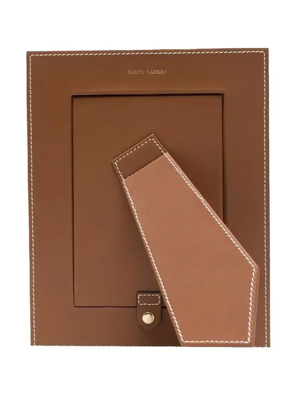 Ralph Lauren Brennan Leather Photo Frame - Brown | Editorialist