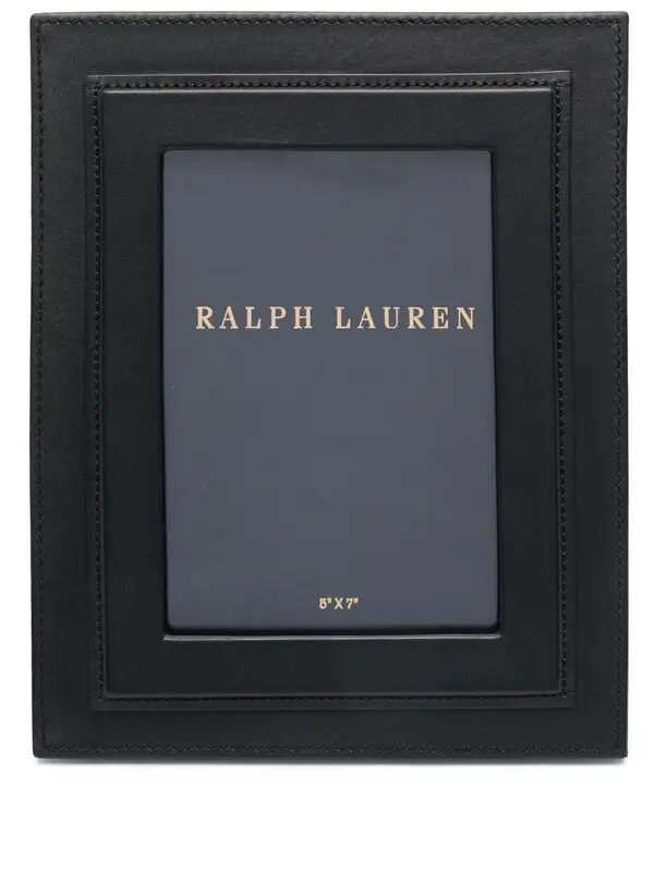 Ralph Lauren Brennan Leather Photo Frame - Black