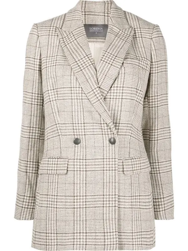 Lorena Antoniazzi Check-pattern Patch Blazer
